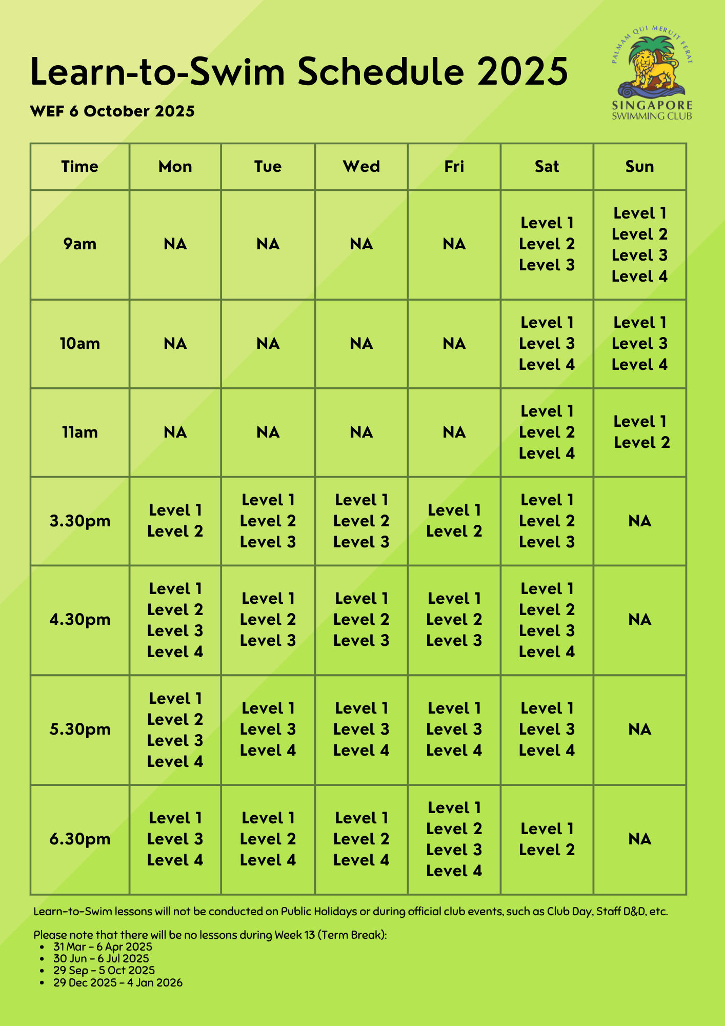 Learn-to-Swim - Singapore Swimming Club